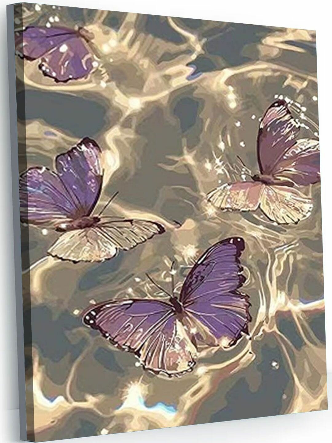Картина по номерам на холсте 40х50 с подрамником, Серия "Бабочки"
