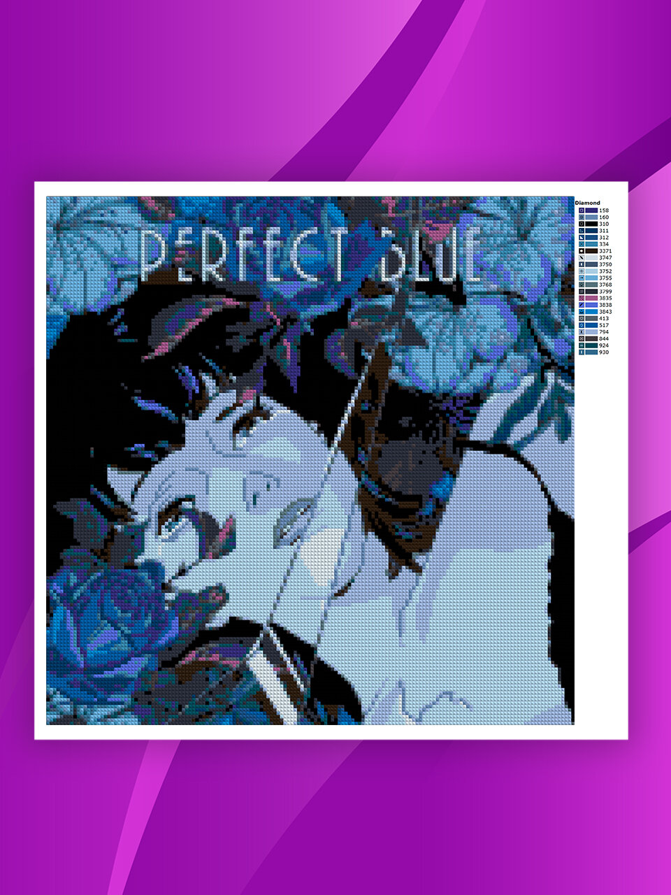 Алмазная мозаика без подрамника - вышивка Истинная Грусть 40 х 40 см