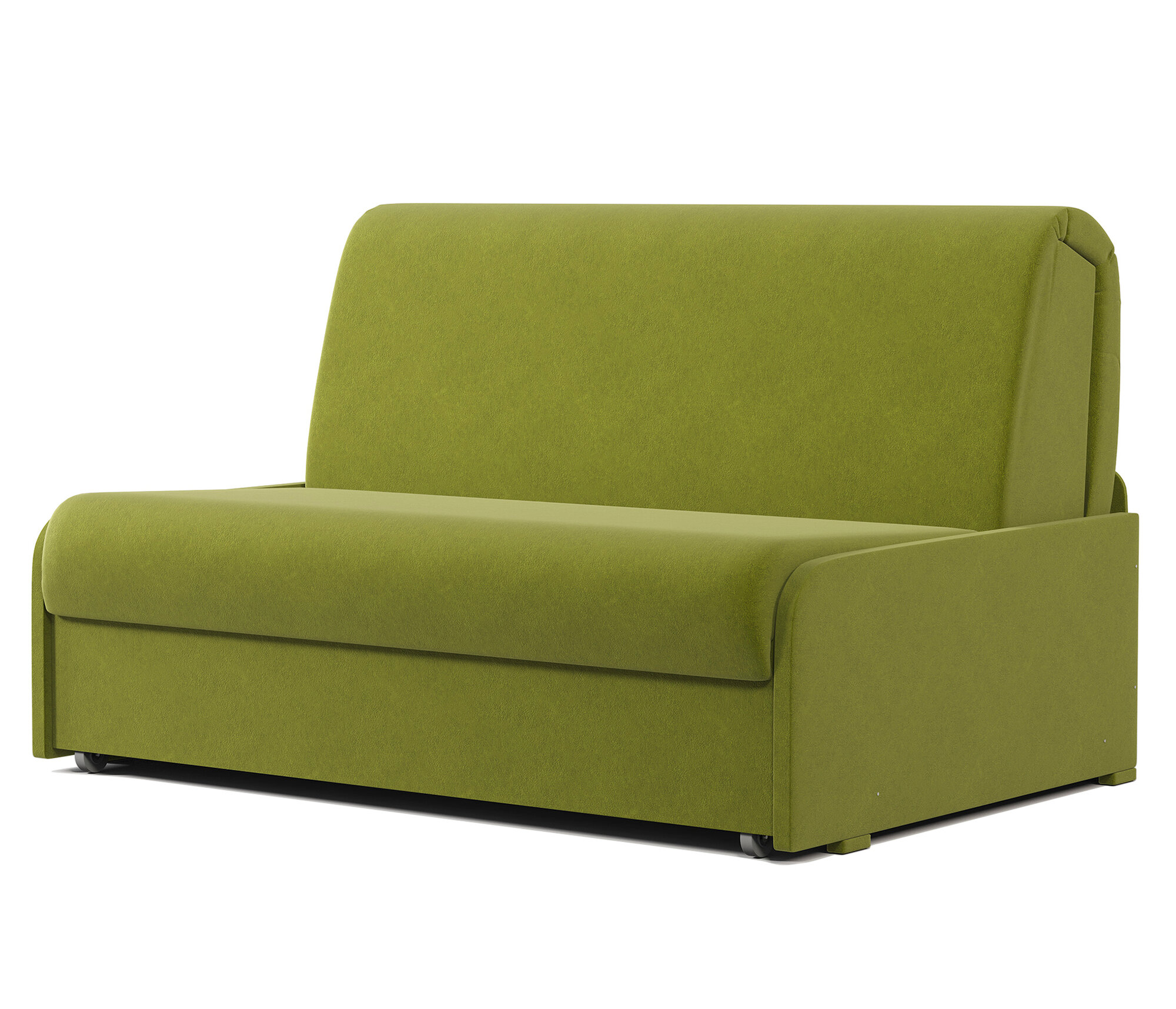 Диван-кровать Шарм-Дизайн Коломбо БП 100х194 см, диван раскладной, аккордеон, прямой, велюр Дрим эппл