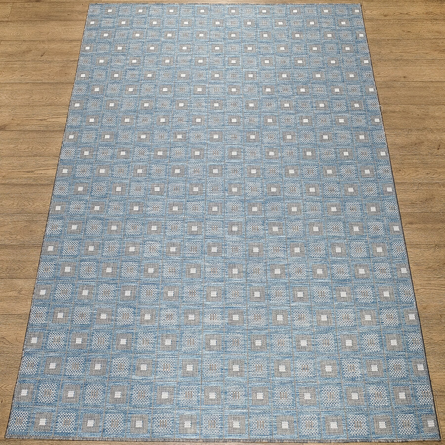 Ковер, Прямой, Голубой, Белый, Серый, Современный, на пол, в гостиную, спальню, в ассортименте (160 см. на 230 см.)