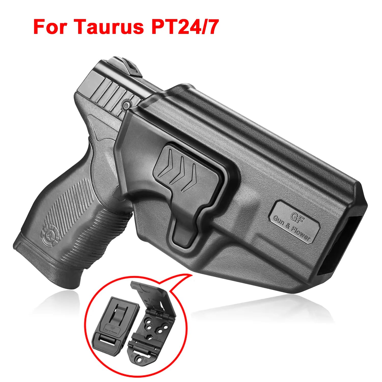 Для Taurus PT24/7, полимерная кобура OWB с пистолетом и цветком, открытая переноска с креплением на ремень, чехол, правая рука