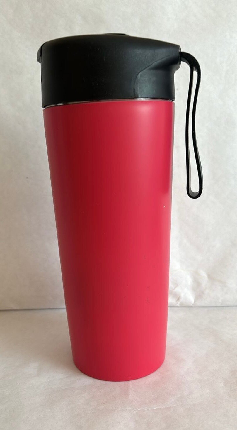 Термостакан FixMug, непроливайка, сталь/пластик, 350 мл, красный