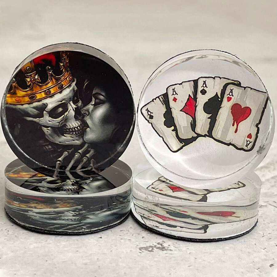 Фишки для нард и шашек "BOSS", оргстекло, размер 27 мм, количество 30 шт, мешочек для хранения