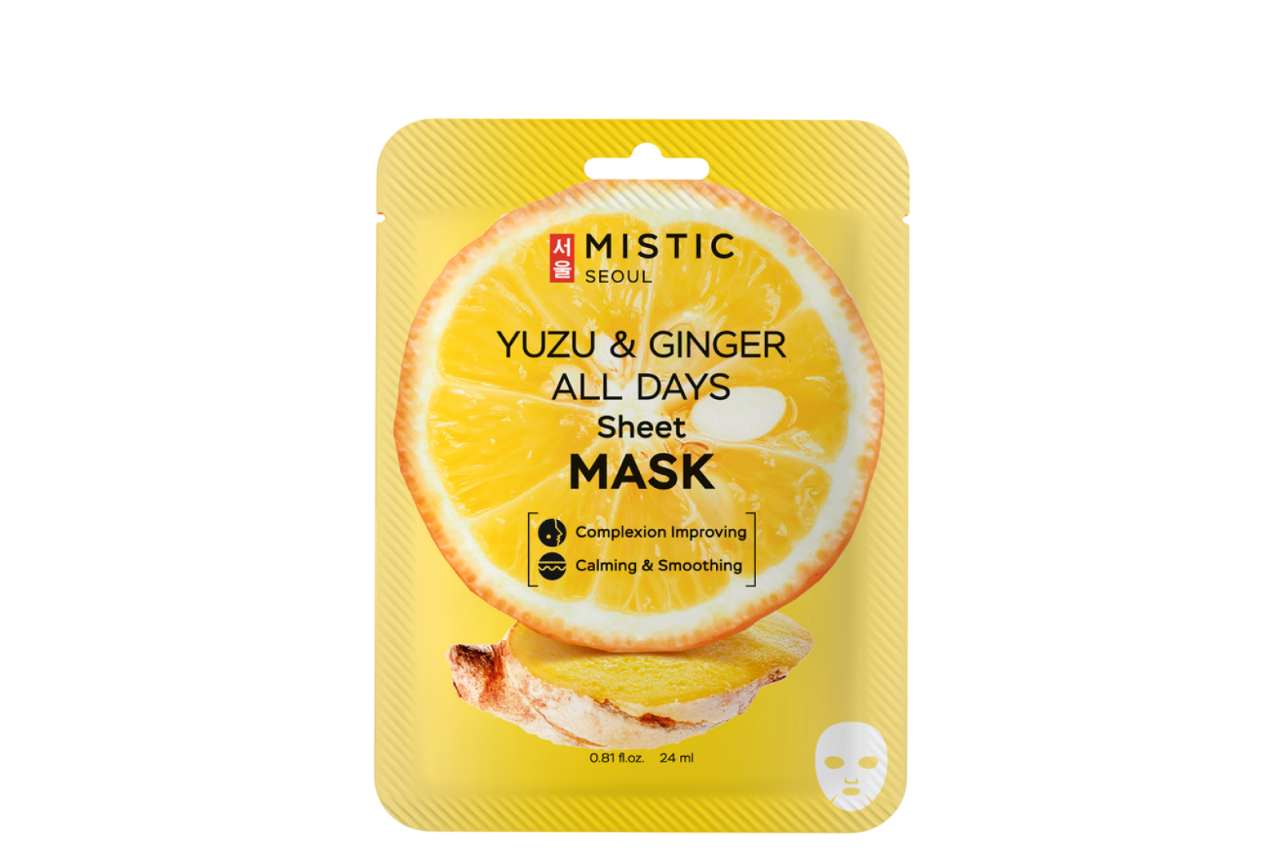 Тканевая маска для лица с экстрактами имбиря и юдзу 24мл