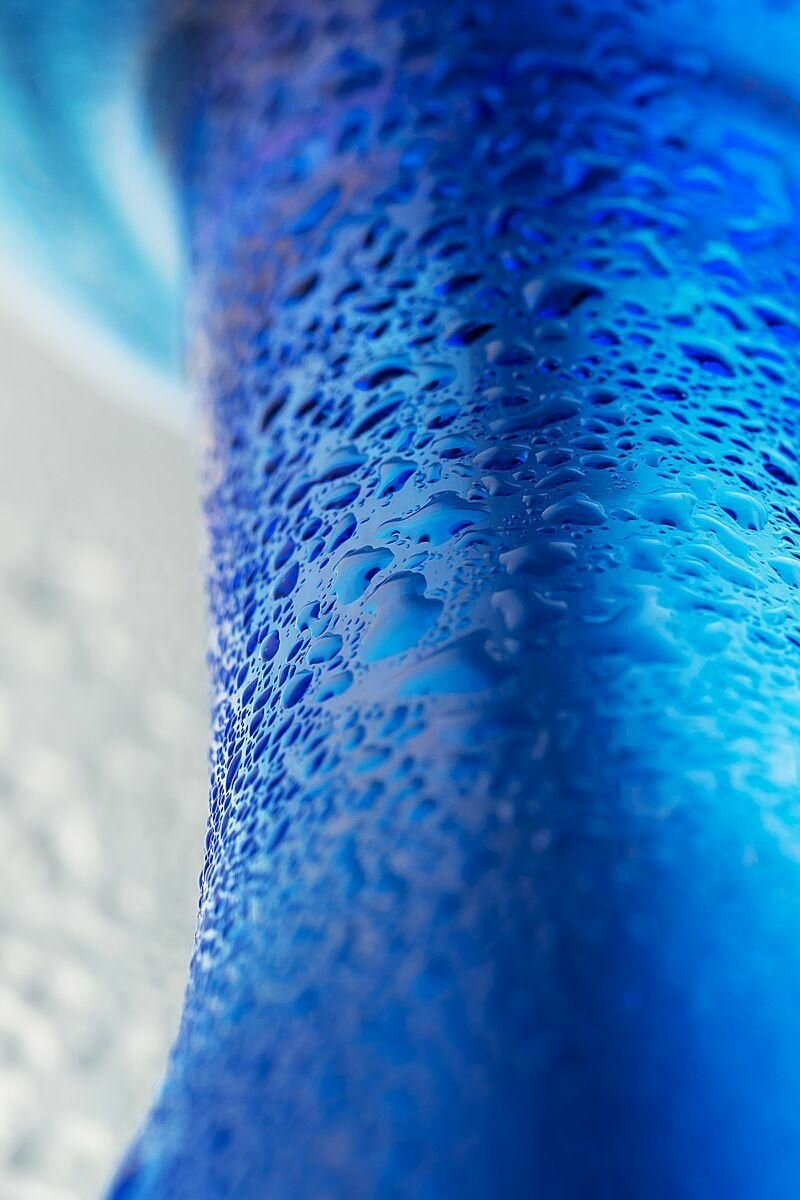 Анальный фаллоимитатор Sexus Glass, стекло, синий, 13 см