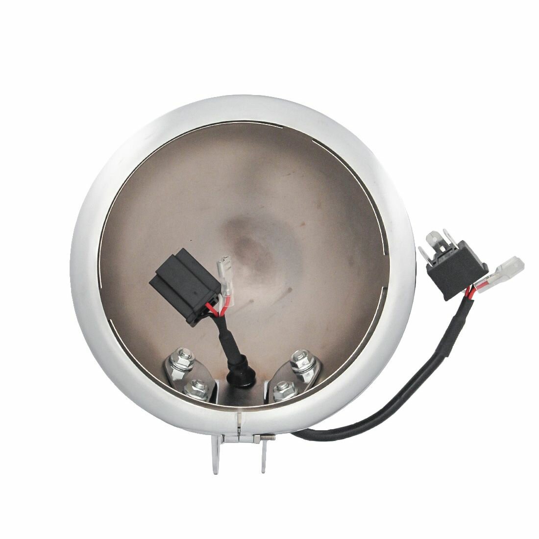 Корпус фары, арт. Модифицированный 5,75-дюймовый серебристый корпус светодиодной фары мотоцикла, для большинства мотоциклов Harley/Honda/Yamaha, 1 шт.