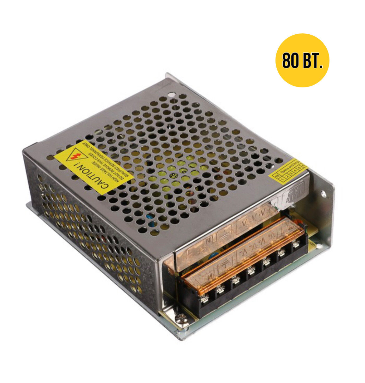 Блок питания Ecola для светодиодной ленты 12 В, 80 Вт, IP20