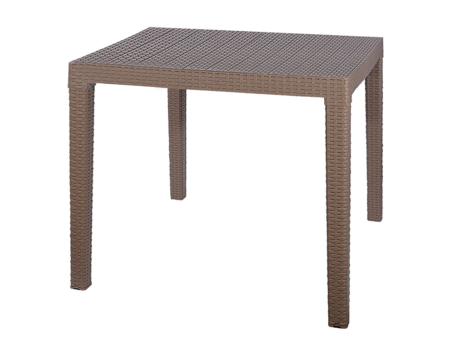 Стол обеденный Elfplast "Rodos", квадратный, бежевый, пластик, складная конструкция