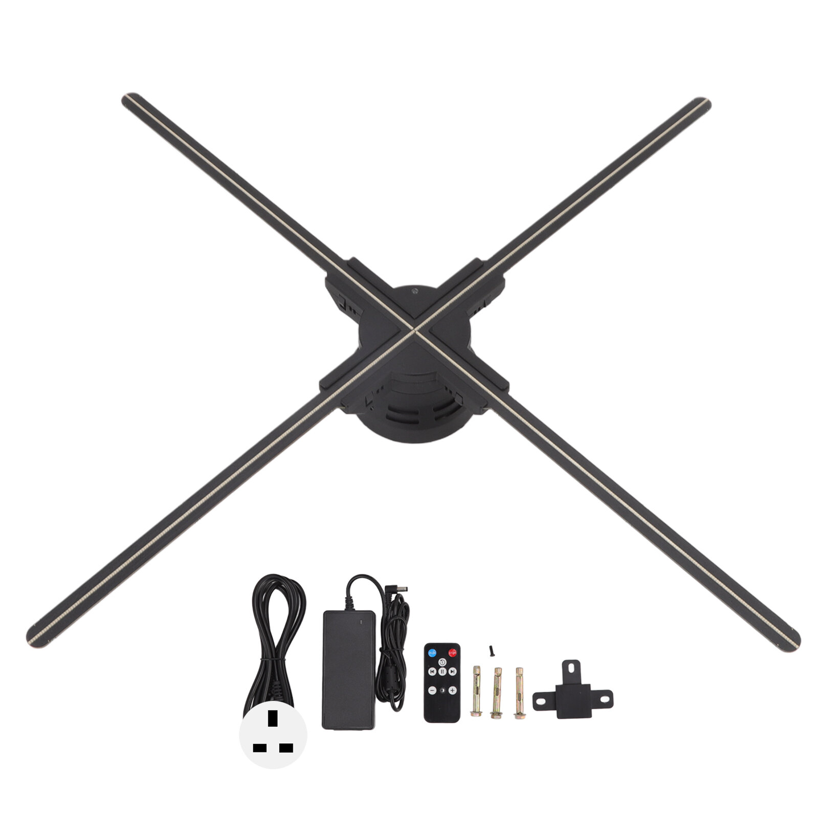 3D голограмма проектор 70см, 1600x832, 832 светодиода, WiFi, 100-240В UK plug