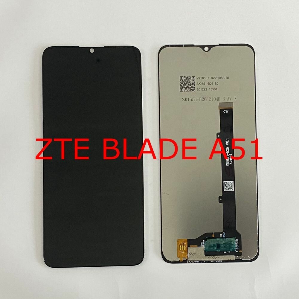Дисплей для ZTE Blade A51 , дисплей в сборе с сенсорным экраном, черный , содержать инструментов