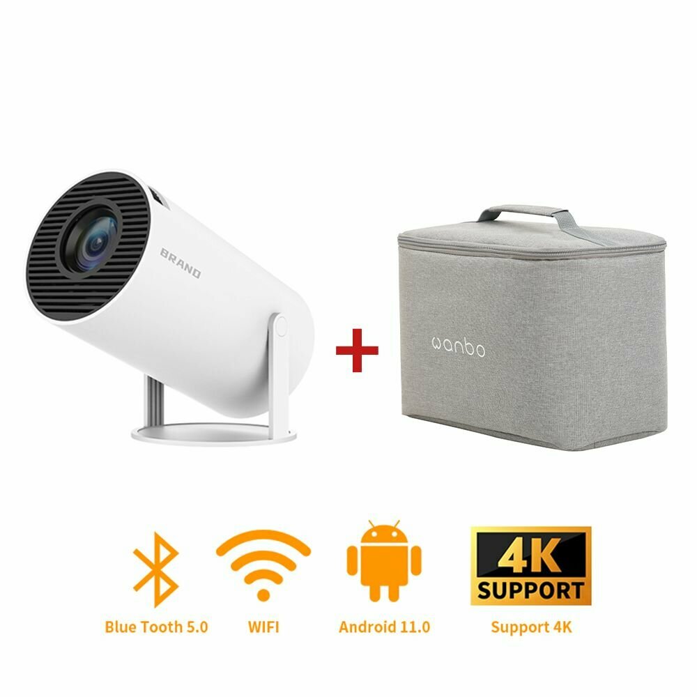Проектор TFlag HY300 4K Smart Android 11 Wifi Mini Bluetooth Portable 200Ansi Домашний кинотеатр для телефона SAMSUNG Movie 1080P