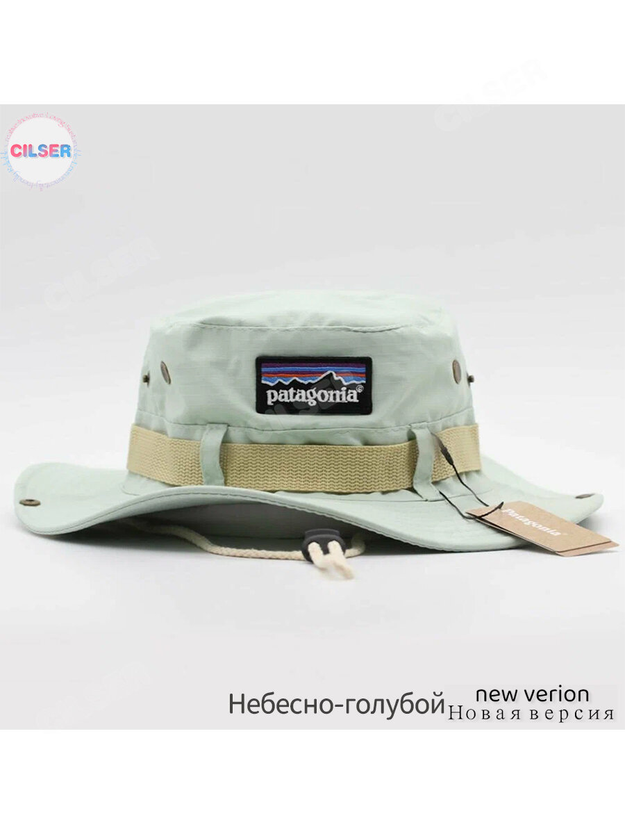 Панама для рыбалки и охоты patagoniaA, 100% хлопка, унисекс, водонепроницаемая, на любой сезон, Небесно-голубой