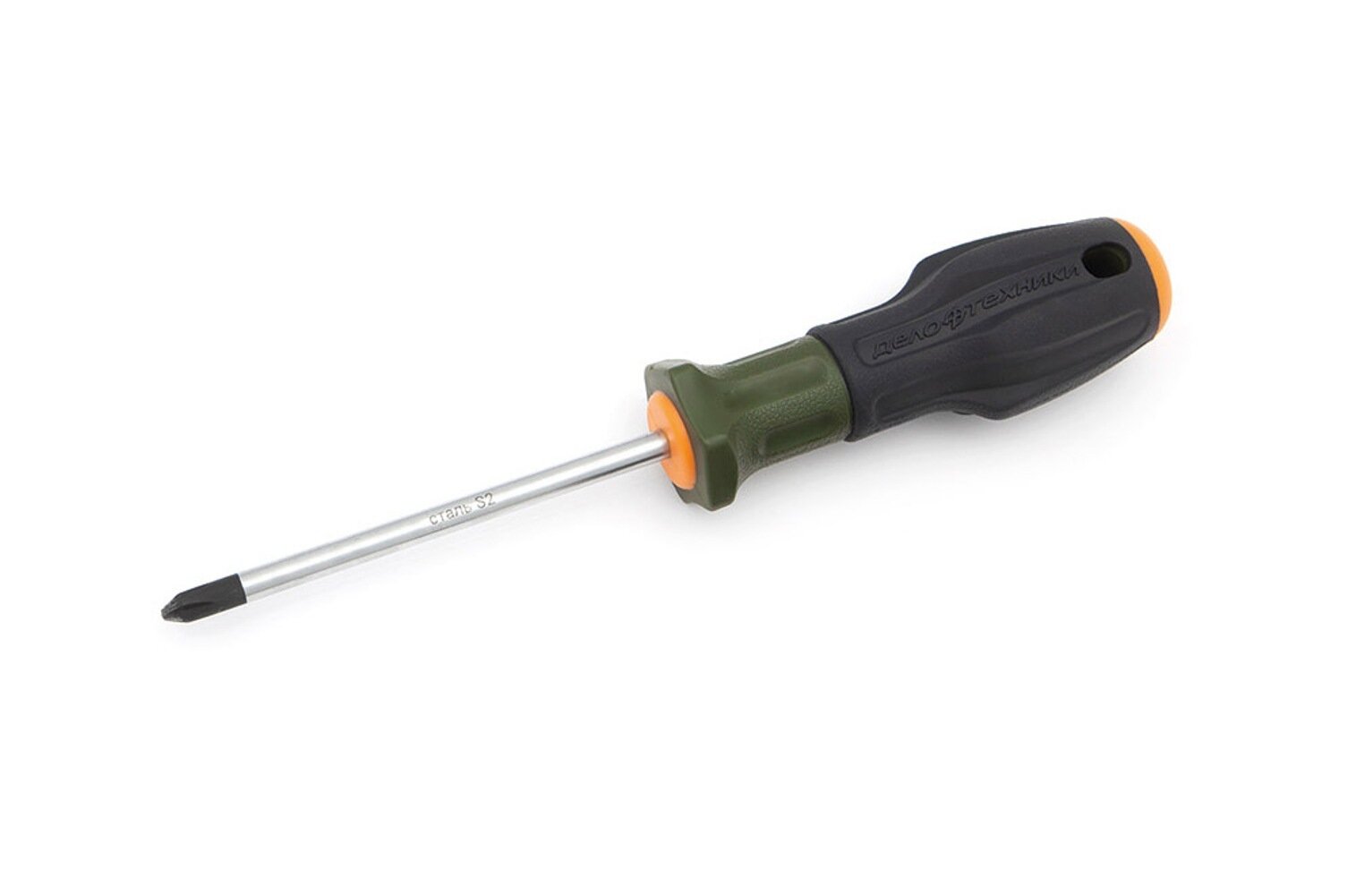 Отвёртка c трехкомпонентной рукояткой крестовая РН3×200 мм, Дело Техники, 722038