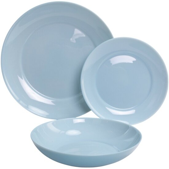 Столовый набор Luminarc APY PARADISE BLUE 18 предметов, на 6 персон, стекло (X1163)