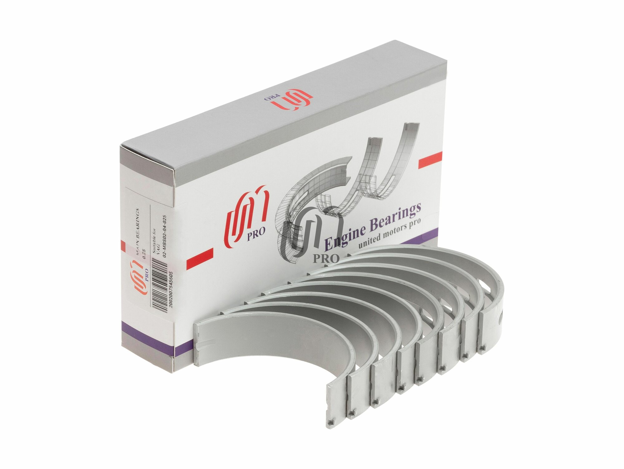 Вкладыши коренные 0.25 Audi 2.8 V6 AAH, ABC 92- UMpro