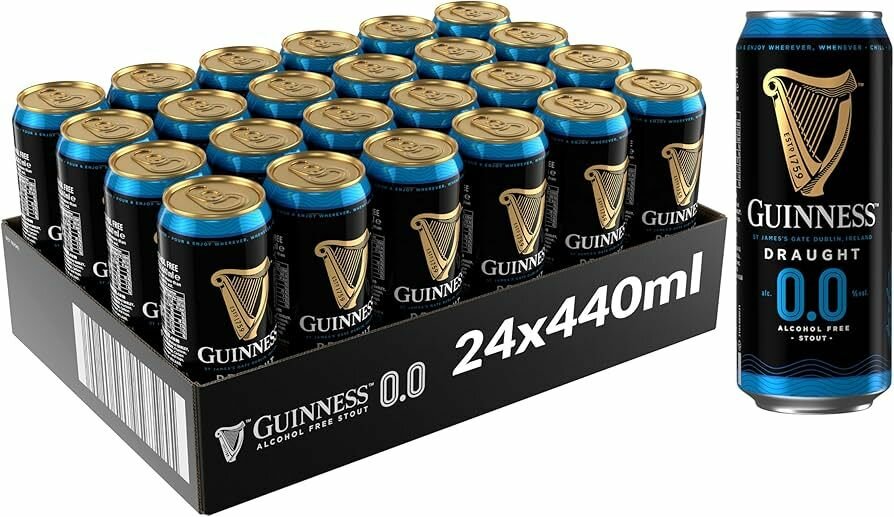 Напиток пивной Гиннесс Драфт /Guinness Draught ZERO безалкогольный, 440 мл х 24 банки