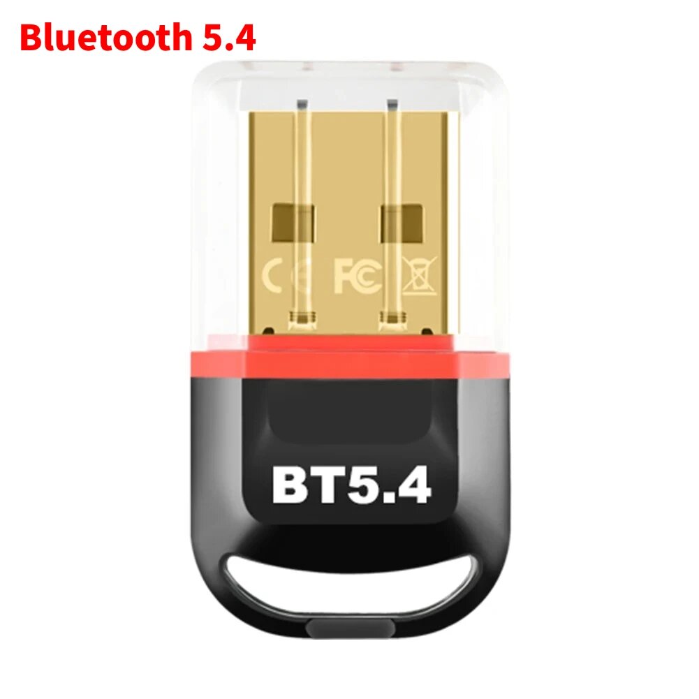 Адаптер Bluetooth USB 5.4/5.3 для ПК, акустических систем, беспроводных устройств (мышь, клавиатура), приёмник и передатчик аудио Plug-and-Play