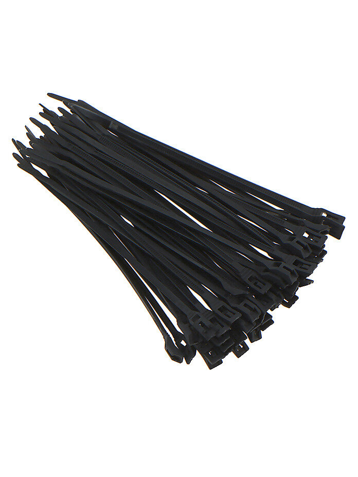 Кабельные стяжки черные кобра, с плоским замком, 2.5 х 110 мм, 50 шт, нейлоновые, ЗУБР Профессионал