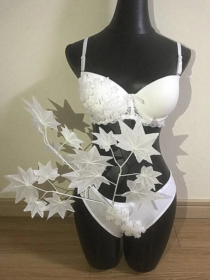 Белый рождественский костюм для гого underwear