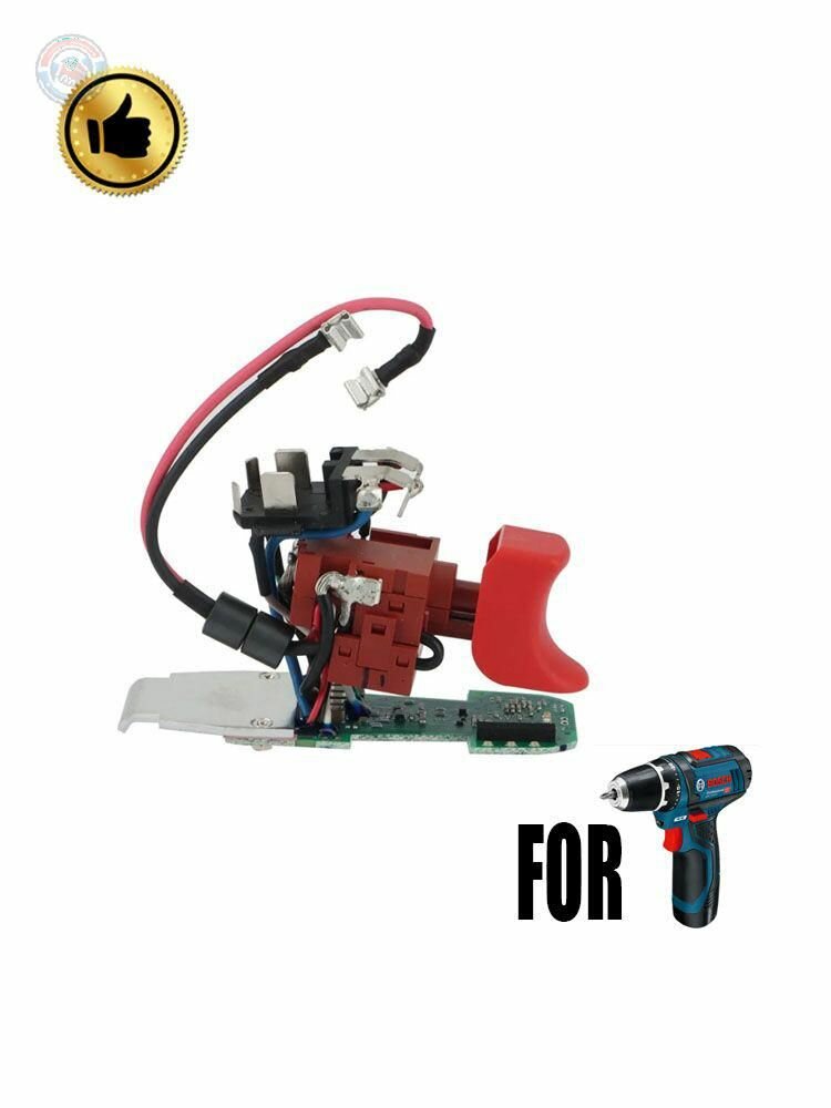 Триггерный выключатель для дрели-шуруповерта BOSCH GSR10.8-2-LI, переключатель курка, запчасть для ремонта инструмента