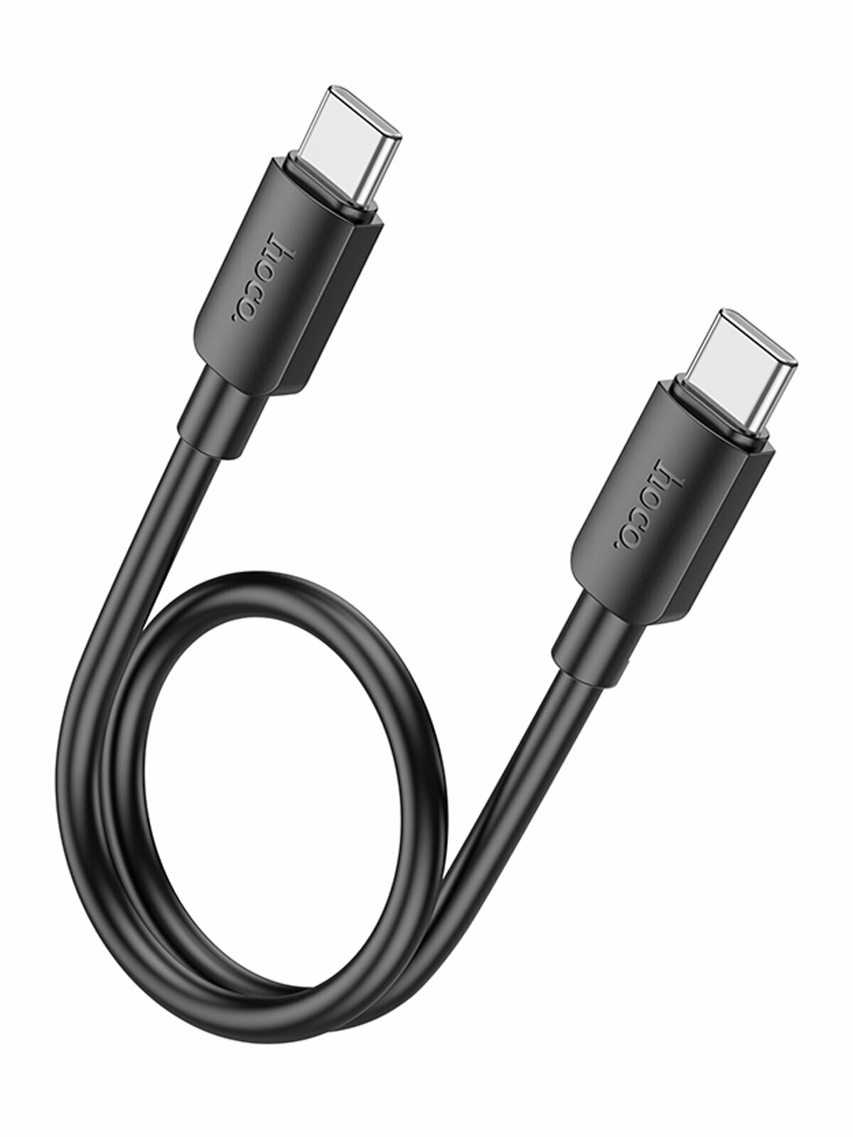 Кабель Hoco X96 для iPhone, USB-C - USB-C, быстрая зарядка Power Delivery 60W, ток до 3А, длиной 0.25м, черный
