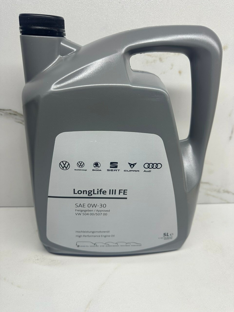 Масло моторное синтетическое VAG GS55545M4EUR_масло моторное! 0W30 (5L) Original Ol Longlife III син. VW 504 00507 00