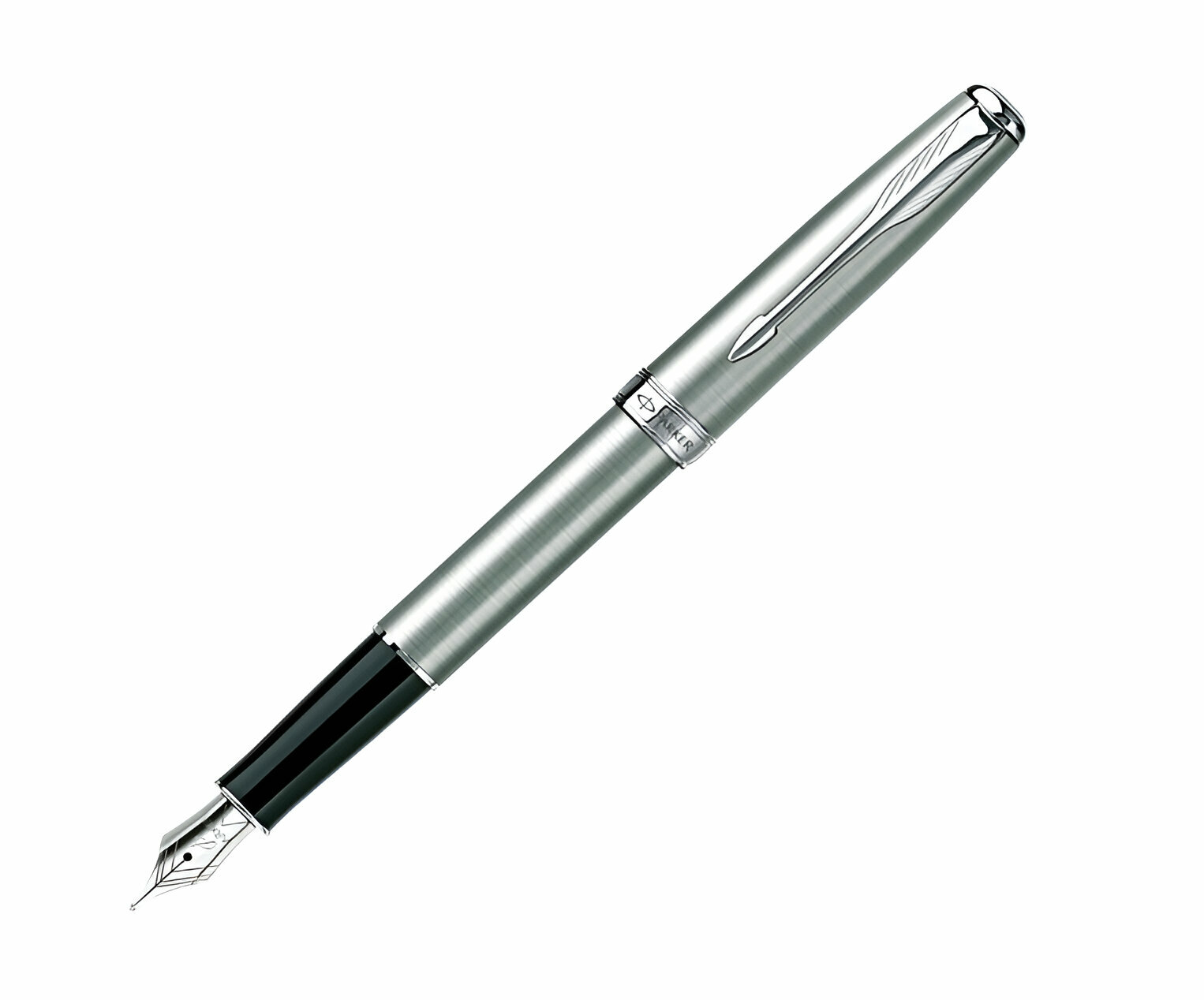 Перьевая ручка PARKER Sonnet Stainless Steel, серебристая, 0,4 мм