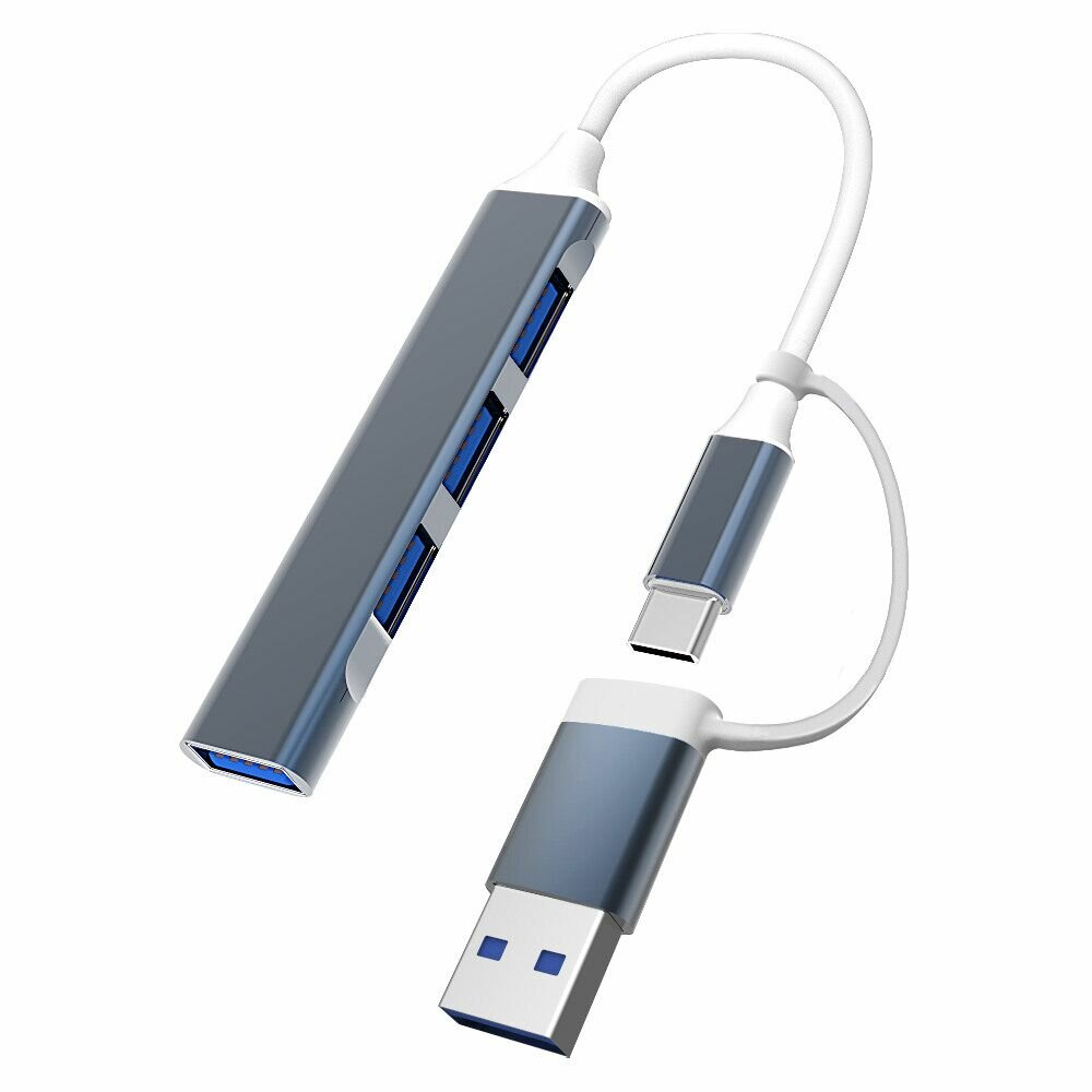 Концентратор Type C к USB 3.0, 4 порта, док-станция 4-в-1