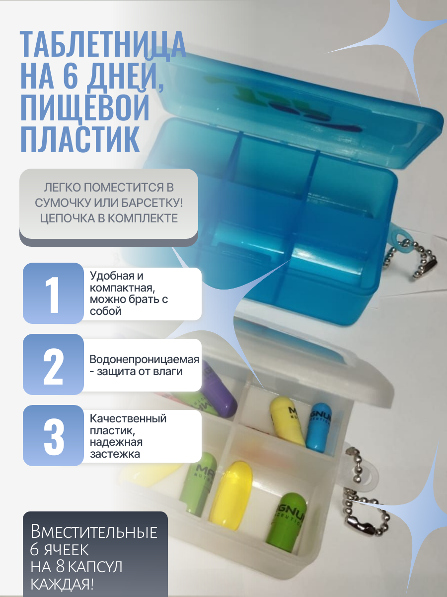 Контейнер для капсул TSP "KL-7506", бесцветный, для дома и офиса