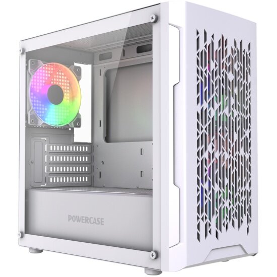 Корпус Powercase Mistral Micro D3W ARGB V2, белый (CMMDW-A3-V2)