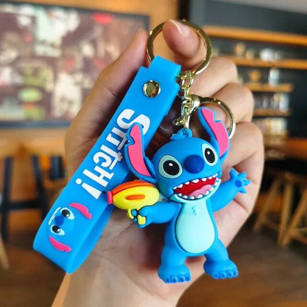 Брелок для ключей Stitch, новый аниме-брелок с мультяшным персонажем Лило и Стич, милый кукольный брелок с украшением, брелок с подвеской, детские игрушки, подарки