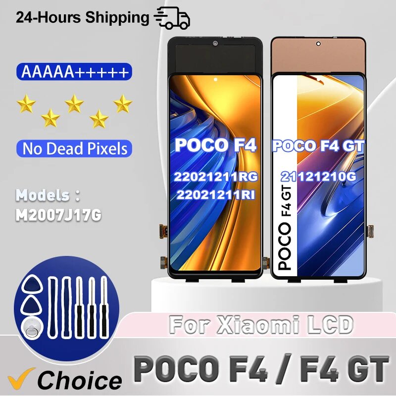XIAOMI POCO F4/F4 GT 6.67-дюймовый AMOLED LCD Экран С Емкостным Сенсорным Дисплеем