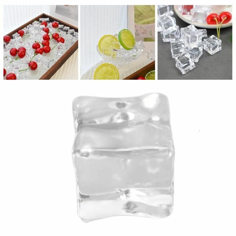 1 упаковка из 50 имитационных кубиков льда