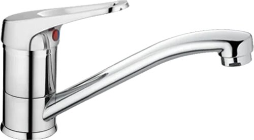 Смеситель для кухни Haiba HB13 HB4513 с поворотным изливом, хром, глянцевый, однорычажный, латунный, с керамическим картриджем