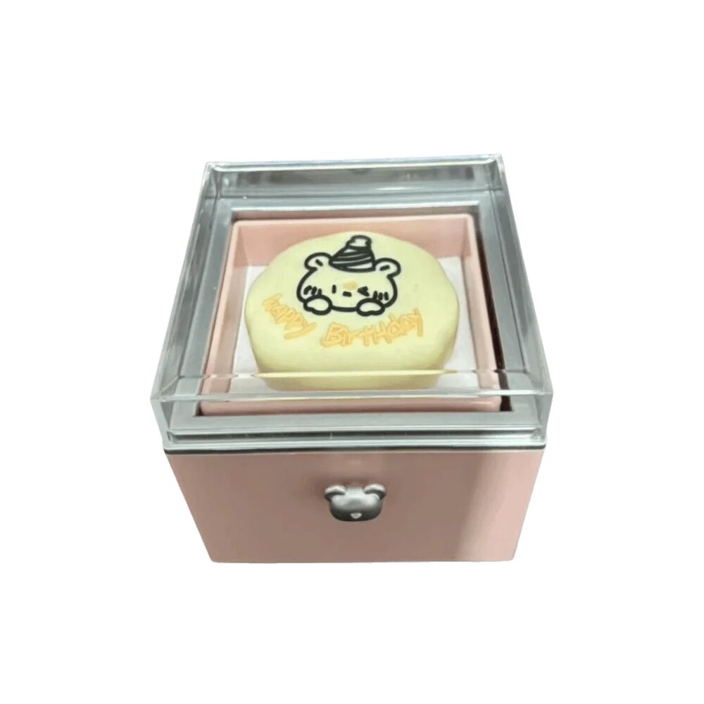 Коробка для торта с медведем, Pink