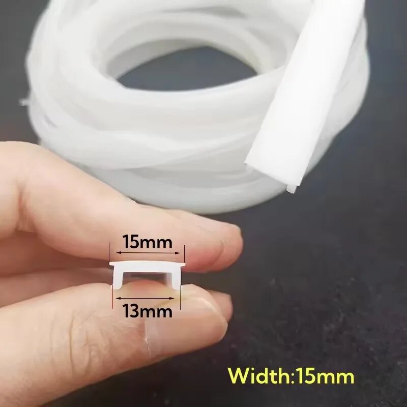 Гибкий силиконовый диффузор для светодиодной ленты, заменяемая абажур, аксессуары, гибкий алюминиевый профиль, силиконовая оболочка