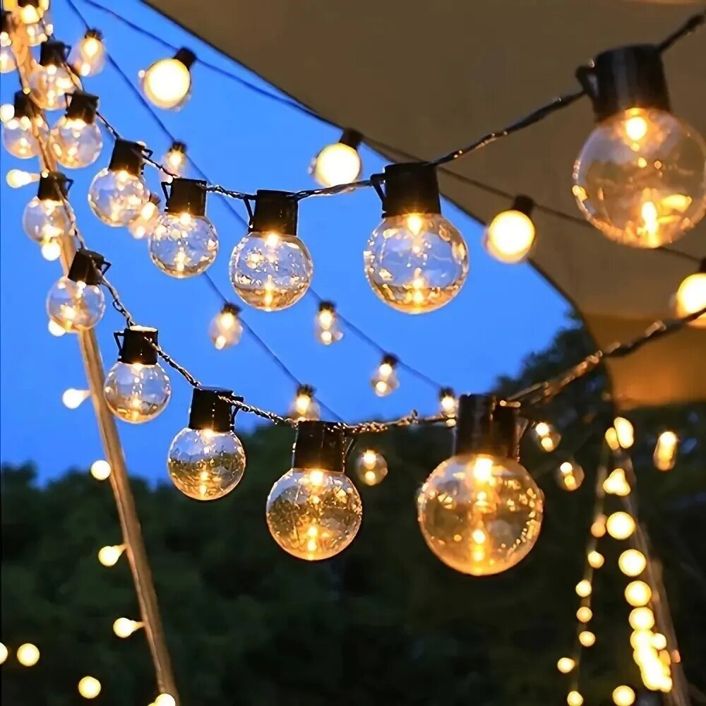 Гирлянда светодиодная G40, 8м, 20 LED, Transparent Ball