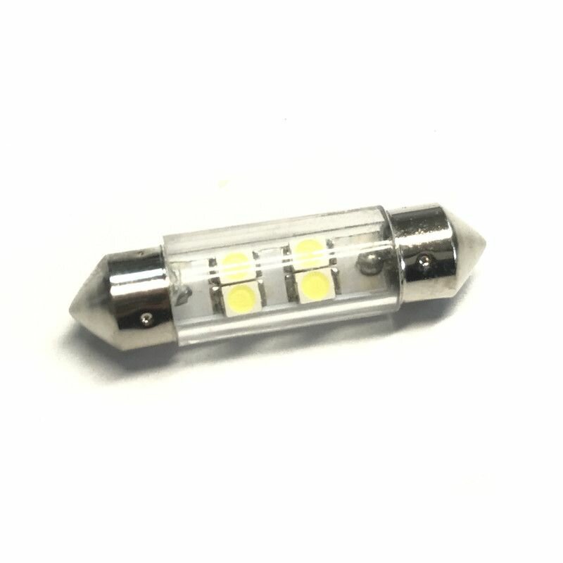 Лампа светодиодная сигнальная C5W 12V T11x36 S8.5 4SMD (3,5х2,8) White, маяк 12T11X36W4SMD (1 шт.)