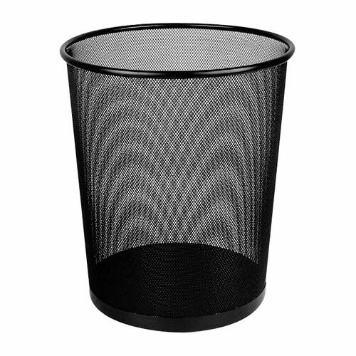 Корзина для бумаг Deli E9189, 16л, мет. сетка, круглая, черный