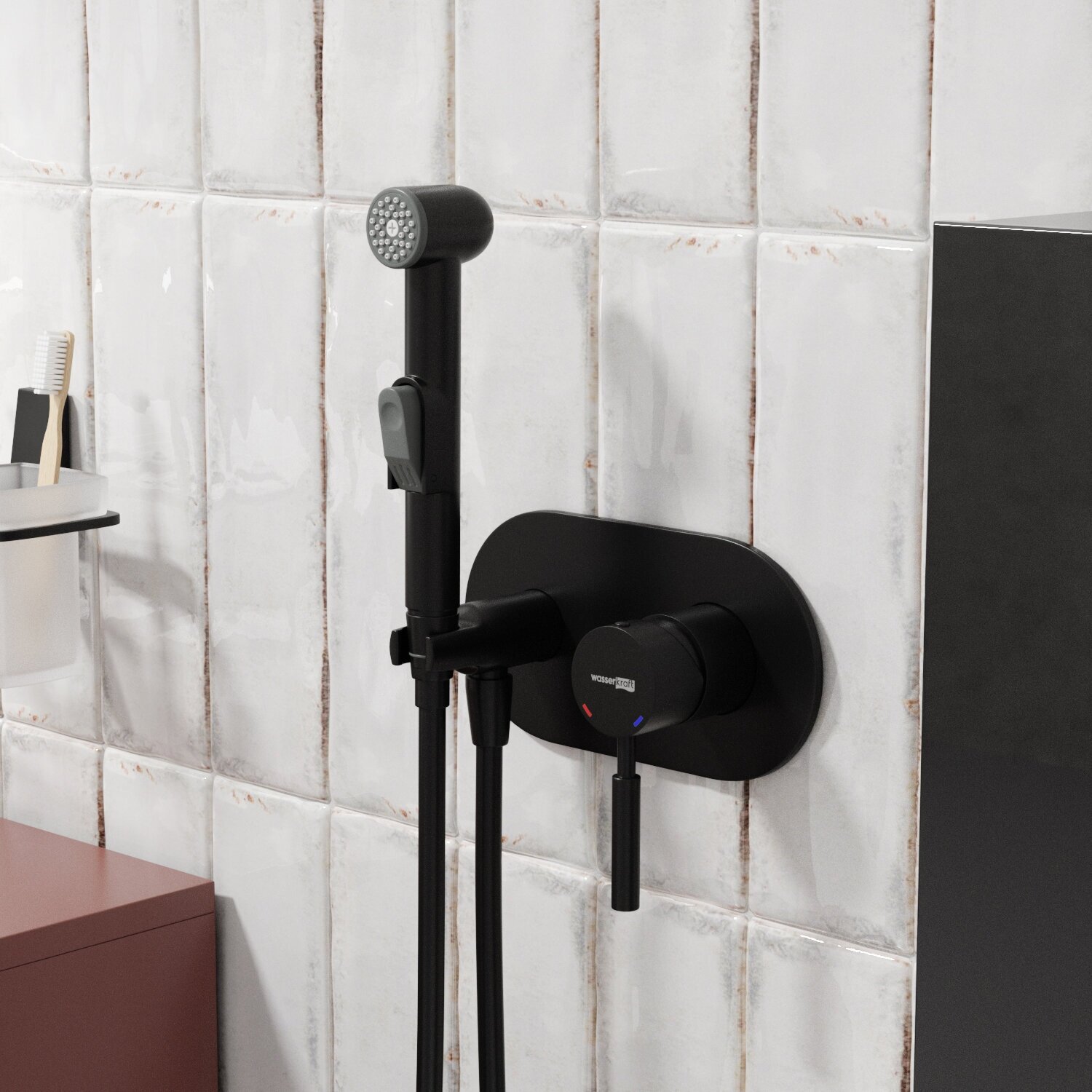 Гигиенический душ для унитаза 3338 WasserKRAFT, Черный