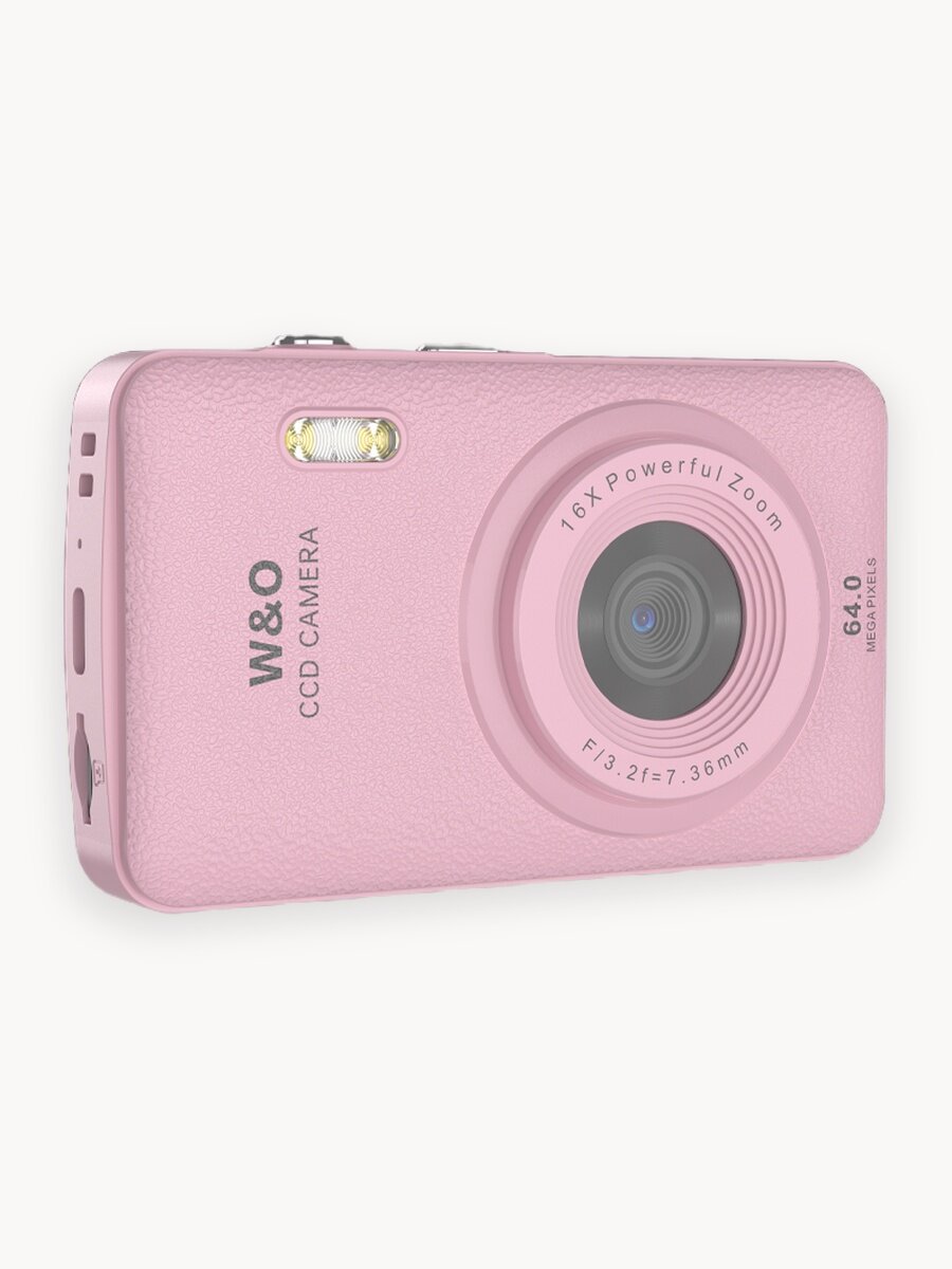 Цифровой компактный фотоаппарат(мыльница)Мини цветной цифровой фотоаппарат карта памяти 32ГБ розовый