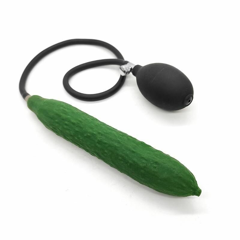 Анальная пробка надувная огурец. Удовольствие на каждый день