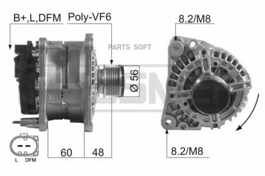 Генератор SKODA OCTAVIA, VW BORA/GOLF IV 90A