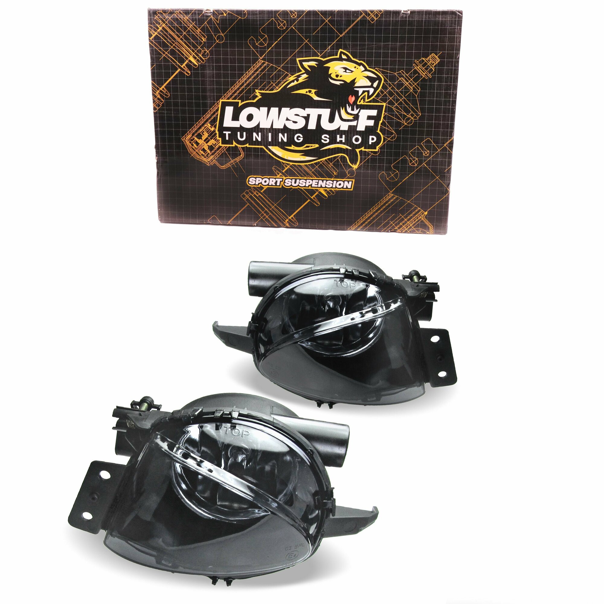 BMW E90 E91 дорестайлинг 2005-2008 Противотуманные фары птф тонированные затемненные LOWSTUFF FGLBME90CHRSMK