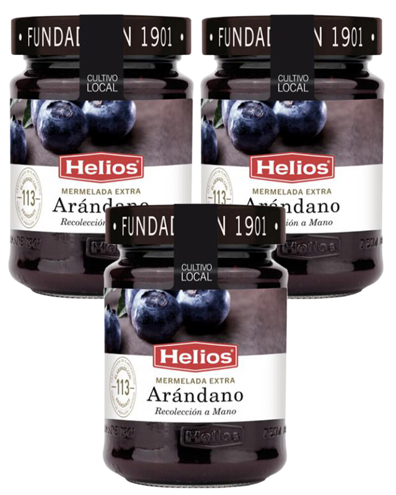 Конфитюр Helios из черники Extra 340 гр. - 3 шт.
