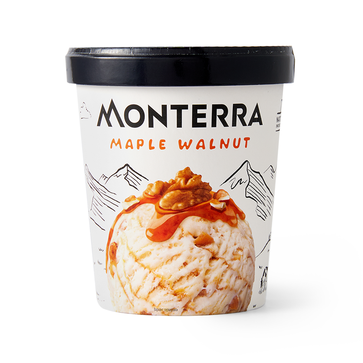 Мороженое Monterra "Грецкий орех с кленовым сиропом", в ведерке, 298 г
