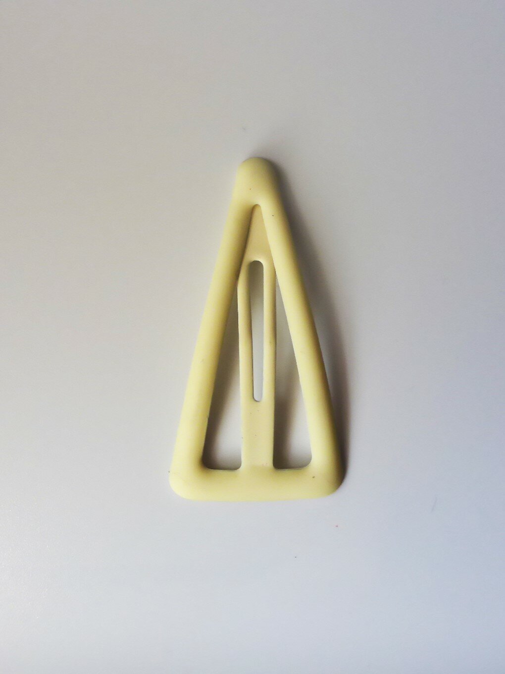 Заколка клик-клак зажим аксессуар для укладки волос треугольный белый