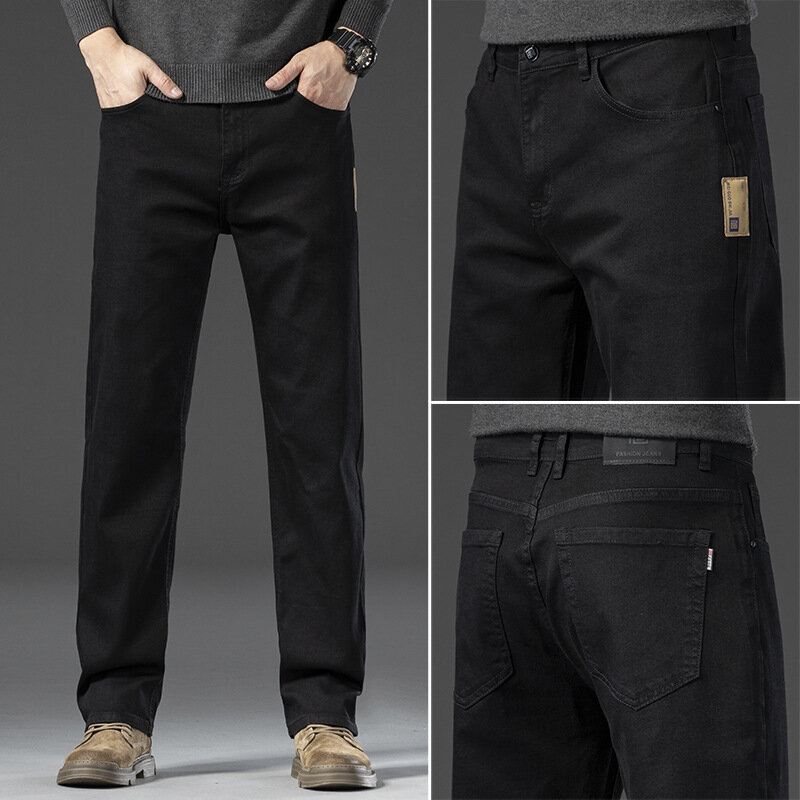 Мужские джинсы Чистый цвет / прямые B1, LI Mall талии_34