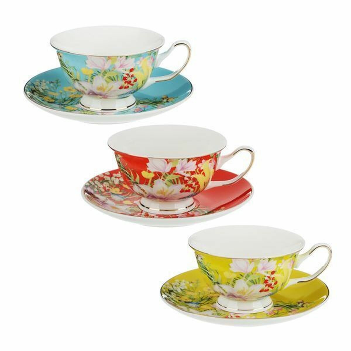 Набор чайный 12 пр, 220мл, 15см, костяной фарфор MILLIMI Восточный сад