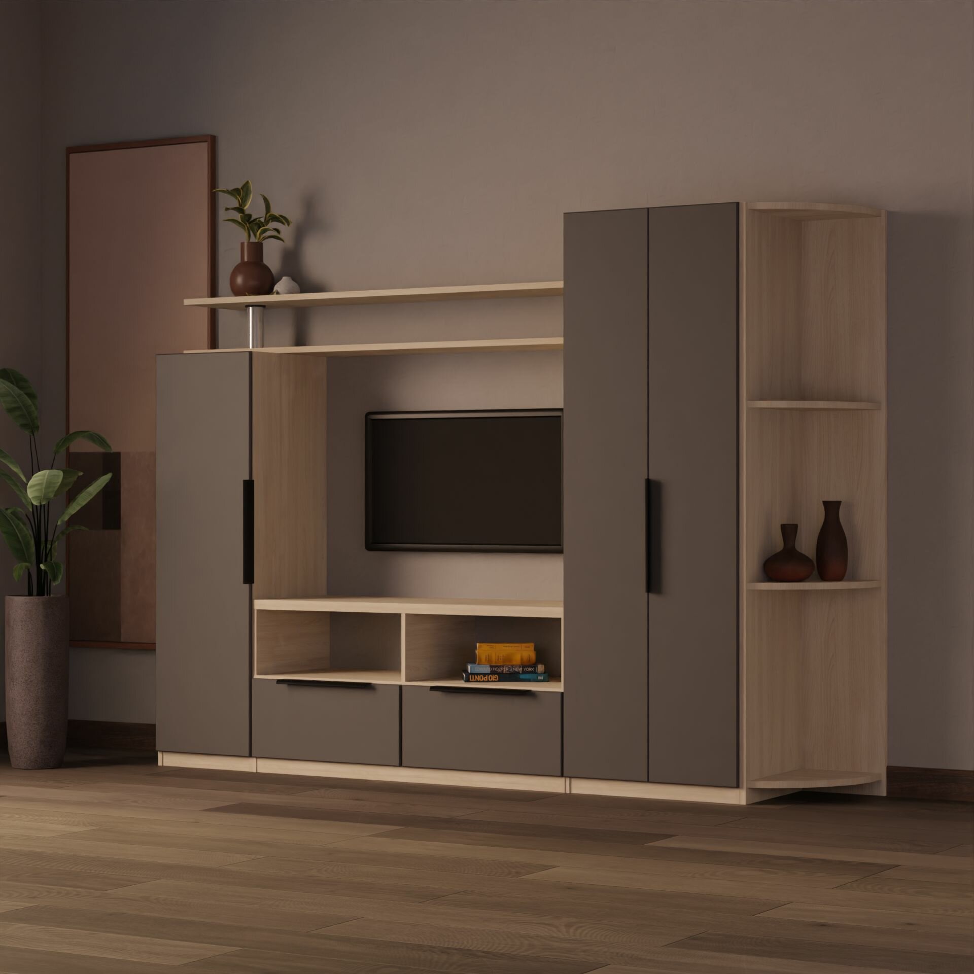 Стенка №2 Марта профильные ручки